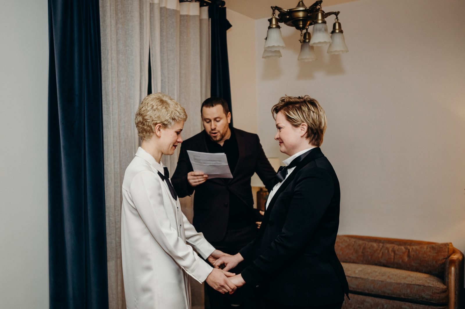 lily + erin / the high line hotel elopement, new york city wedding ...